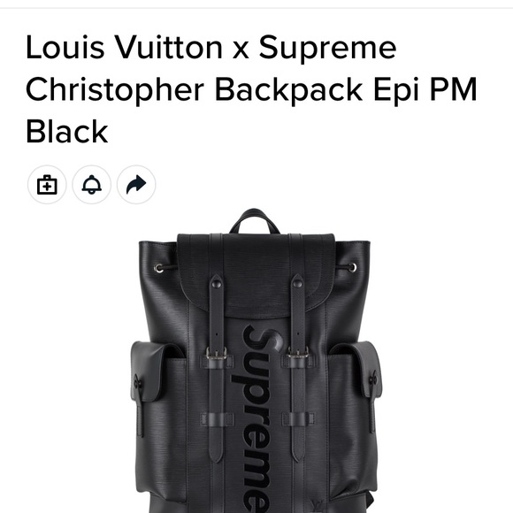 Supreme | Bags | Louis Vuitton X Supreme Christopher Backpack Epi ...